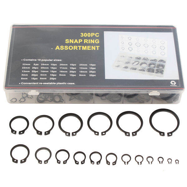 225pc Retaining Ring CirClip Snap Ring Assortment and Case | Lazada PH