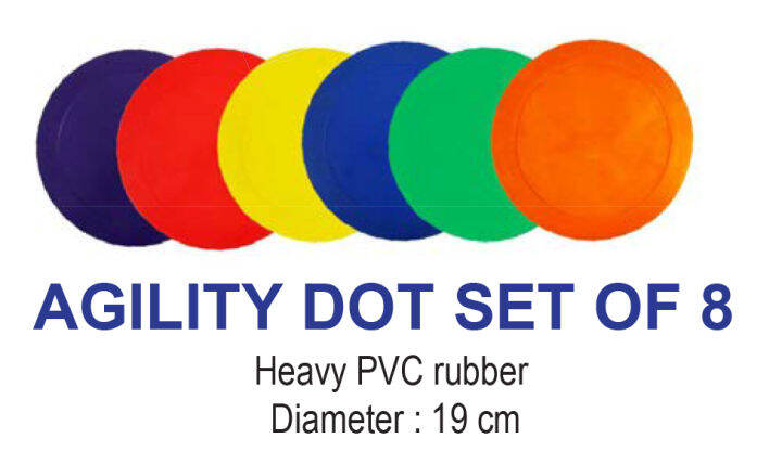 AGILITY DOT SET OF 8 Heavy PVC rubber Diameter : 19 cm [Ready Stock ...