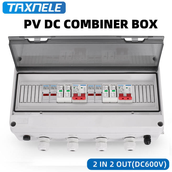 Solar photovoltaic PV Combiner Box 2 input 2 out 2 String Surge ...