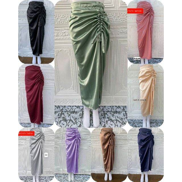 ROK SERUT VIRAL KOREAN LOOK BAHAN SATIN VELVET PREMIUM | Lazada Indonesia