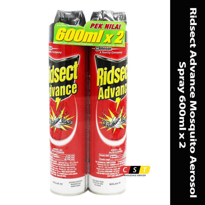 Ridsect Advance Mosquito Aerosol Spray 600ml x 2 | Lazada