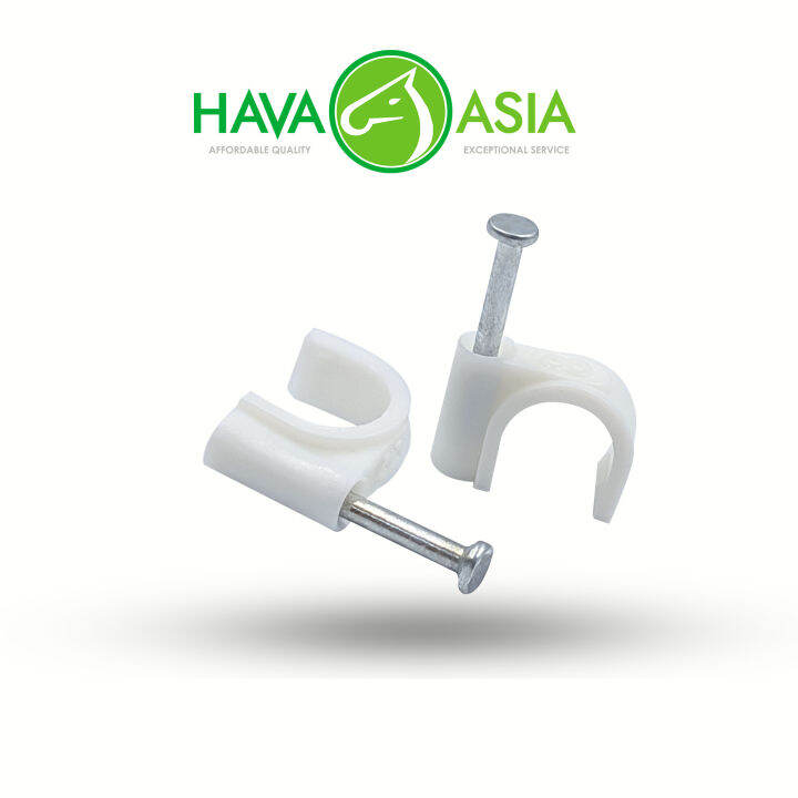 HavaAsia Pvc Nail Cable Wire Clip Wall Hanging C Clamp 4mm-16mm (Code: CFA01273-CFA01282 ...