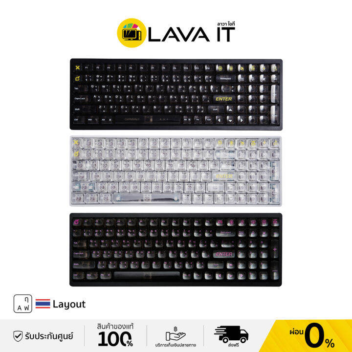 Loga Crystal keycaps Set : ชุดคีย์แคปใส Profile GDA 132 ปุ่ม By Lava IT ...