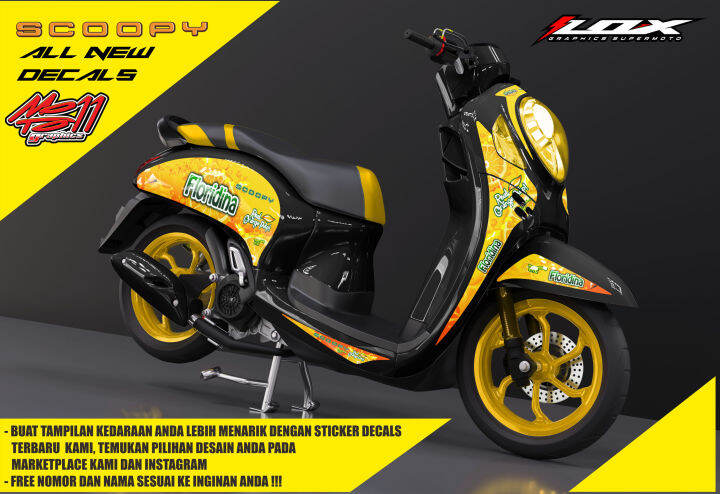 Decals Sticker Motor Scoopy #SCOOPY 2022 FLORIDINA | Lazada Indonesia