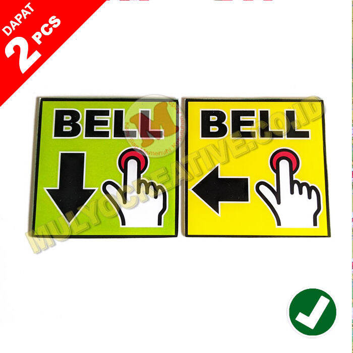 Papan Tulisan Bell Dinding Petunjuk Bell Akrilik Papan Sign Board Bell ...