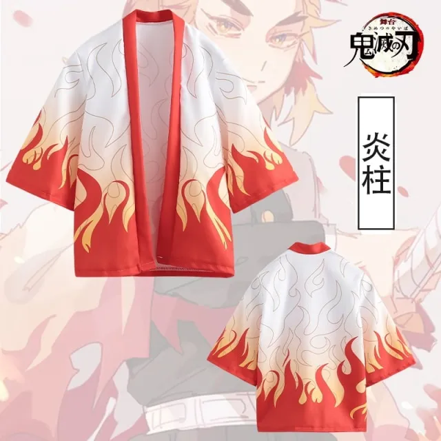 Cos Gift Demon Slayer Cloak Tanjiro Shinob Kyoujurou Zenitsu Costume ...