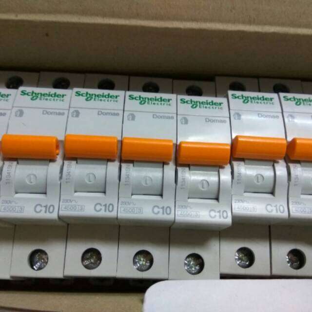 MCB domae 1 phase 10A, 16A, 20A, 6A schneider | Lazada Indonesia