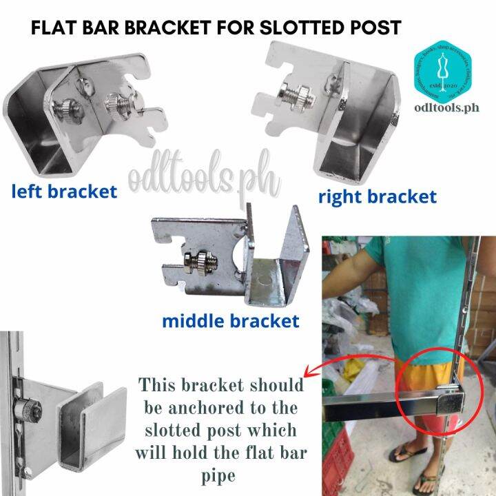 Flat Bar Bracket for Slotted Post | Lazada PH