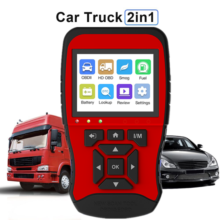 Universal 12V Car 24V Truck Heavy Duty Truck Diagnostic Tool 12V 24V ...