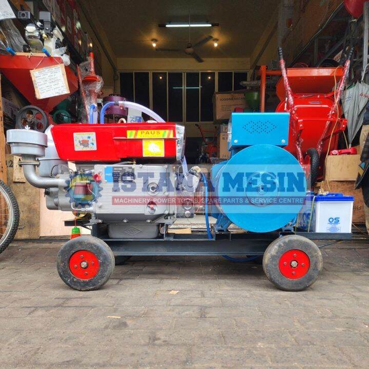 15KVA GENSET GENERATOR SOLAR 15KW 3PHASE + MESIN DIESEL 24PK STARTER ...
