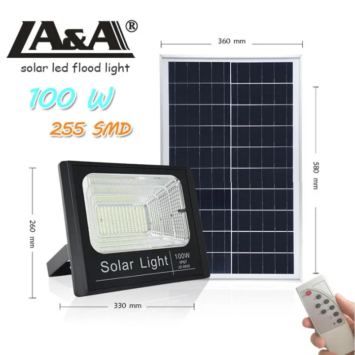 LA&A Solar Light IP 67 รุ่น 100w (255 SMD) | Lazada.co.th
