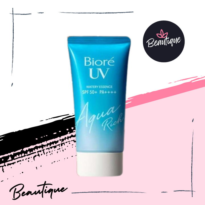 BIORE UV Aqua Rich Watery Essence/Gel Sunscreen Rich Water SPF 50+ PA+++ sunblock Japan-version ...