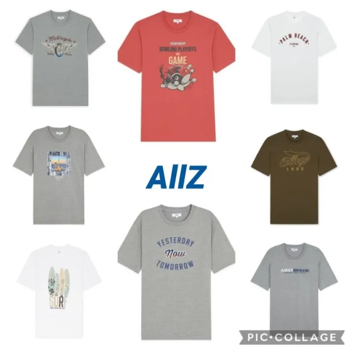 AllZ เสื้อยืดลายกราฟฟิกชาย ผ้าฝ้ายแท้💯 | Lazada.co.th