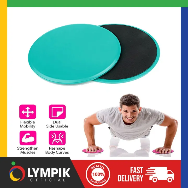 OLYMPIK 2PCS Exercise Sliding Gliding Disc Fitness Core Slider Sport ...