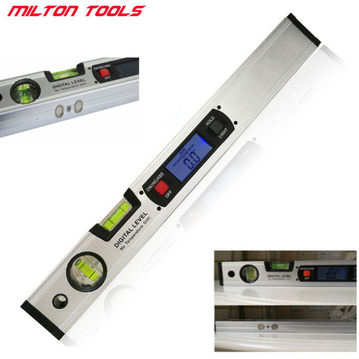 16" Digital Protractor Angle Finder electronic Level 360 degree Inclinometer with Magnets Level ...