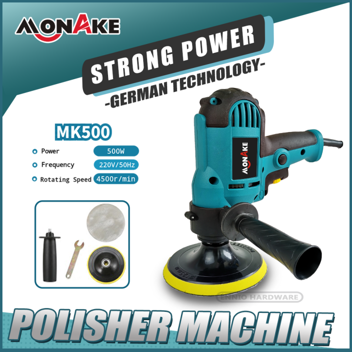 MONAKE Mesin Poles Mobil Polisher 5 INCH Alat Poles Cat Mobil Full Set ...