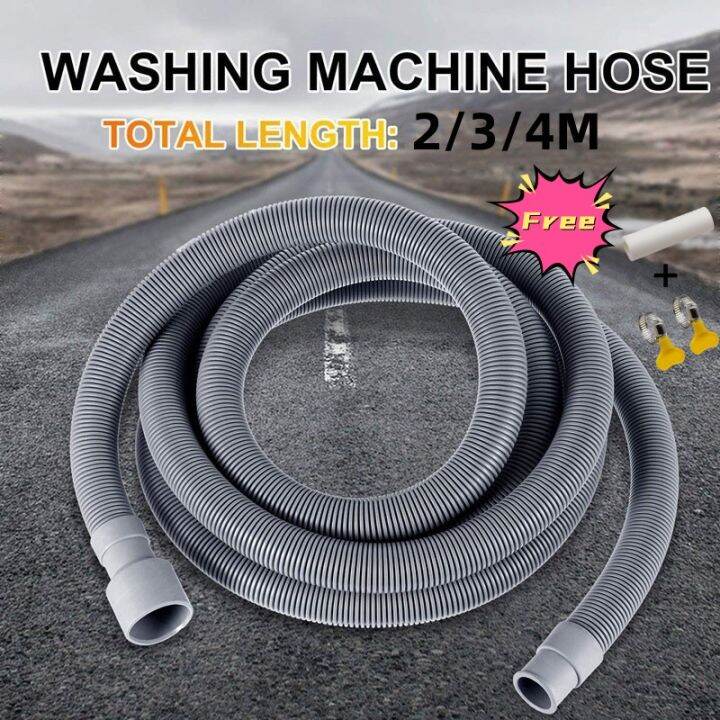 2-4m Washing Machine Hose Dishwasher Drain Hose Extension Washing Pipe ...