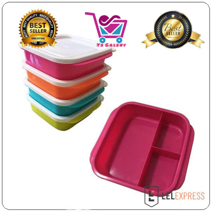 Ysgalery kotak makan sekat sakura lunch box warna ukuran 600ml kode ...