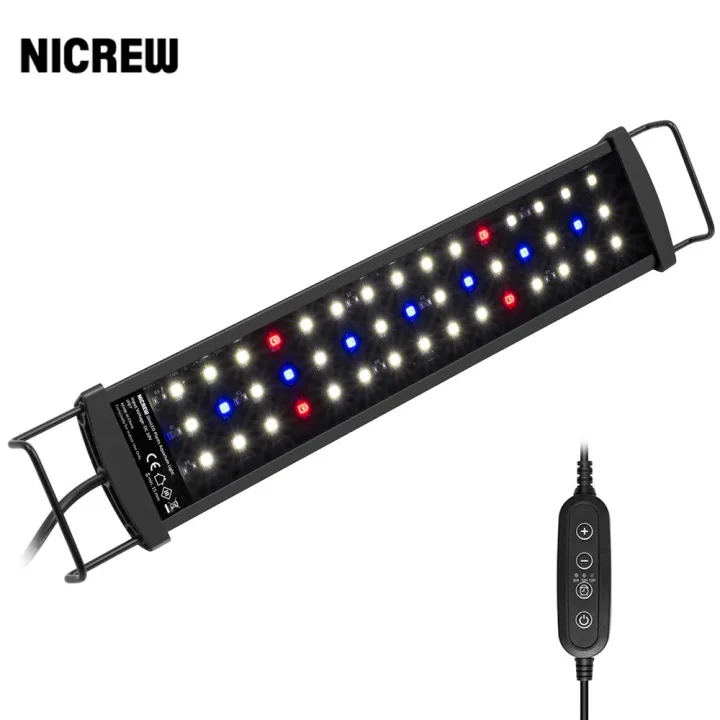 NICREW SlimLED Plant Aquarium Lighting Full Spectrum Aquarium Lamp With Timer For Freshwater ...