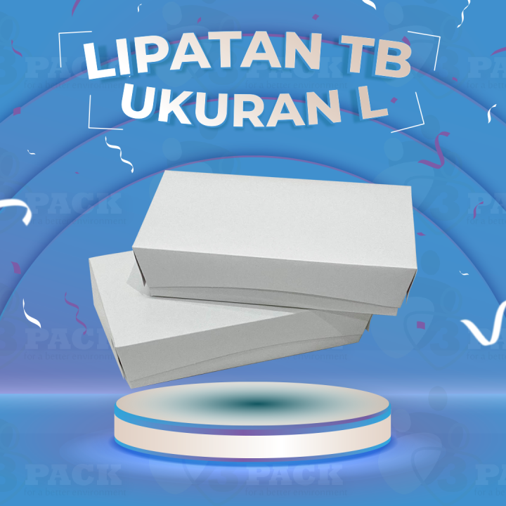 Ivory Paper Lunch Box Size L Lembaran/Lipatan-Lunch Box Putih Ukuran L ...
