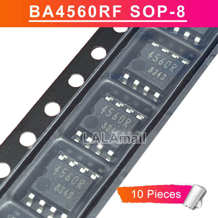 10pcs 4560 4560R BA4560F BA4560RF SOP8 BA4560F-E2 BA4560RF-E2 SOP-8 SMD Low Noise Dual ...