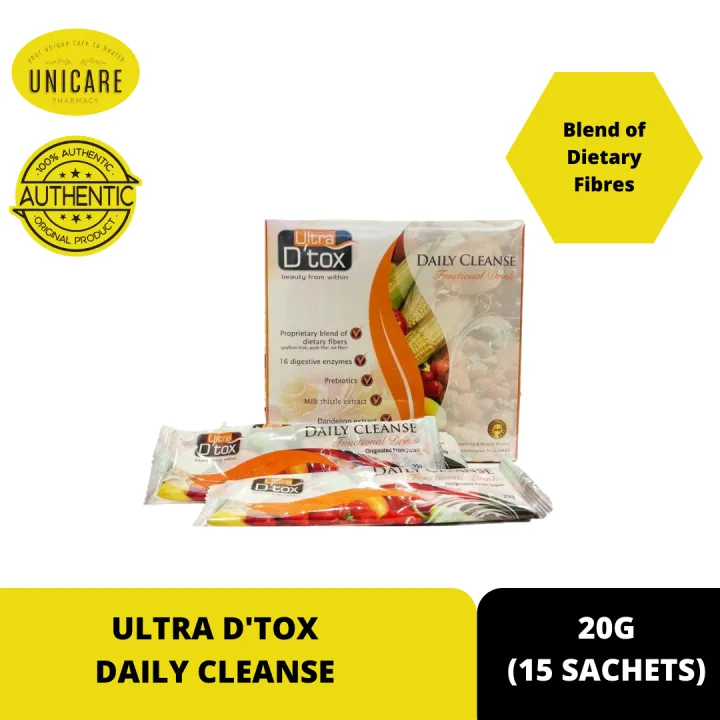 ULTRA D'TOX DAILY CLEANSE 20G x 15 SACHETS | Lazada