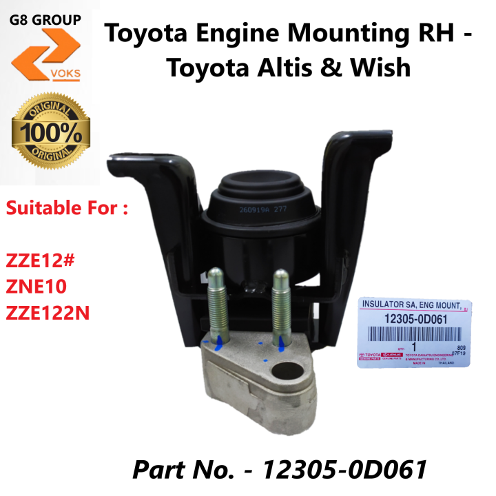 Toyota Engine Mounting RH - Toyota Altis & Wish ( 12305-0D061 ) | Lazada