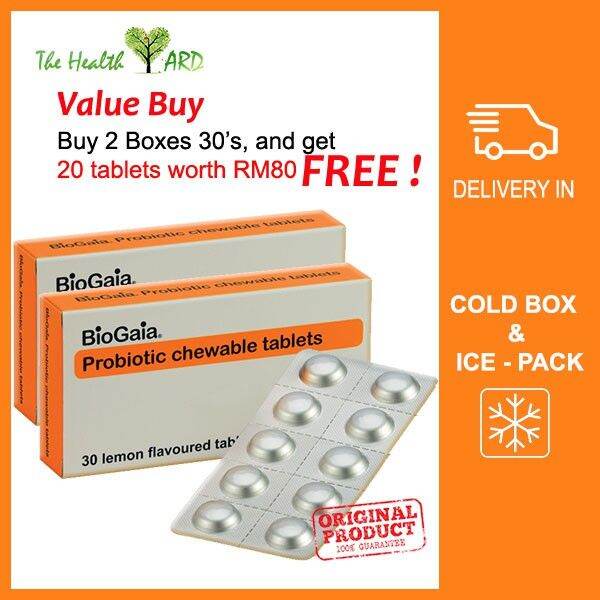 BioGaia Probiotic Chewable Tablets 30's / 2x30's FREE 20's | Lazada