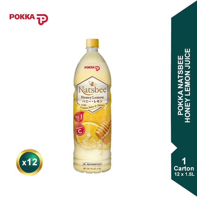 Pokka Natsbee Honey Lemon Juice 1 Carton (12 x 1.5L) [KL & Selangor ...
