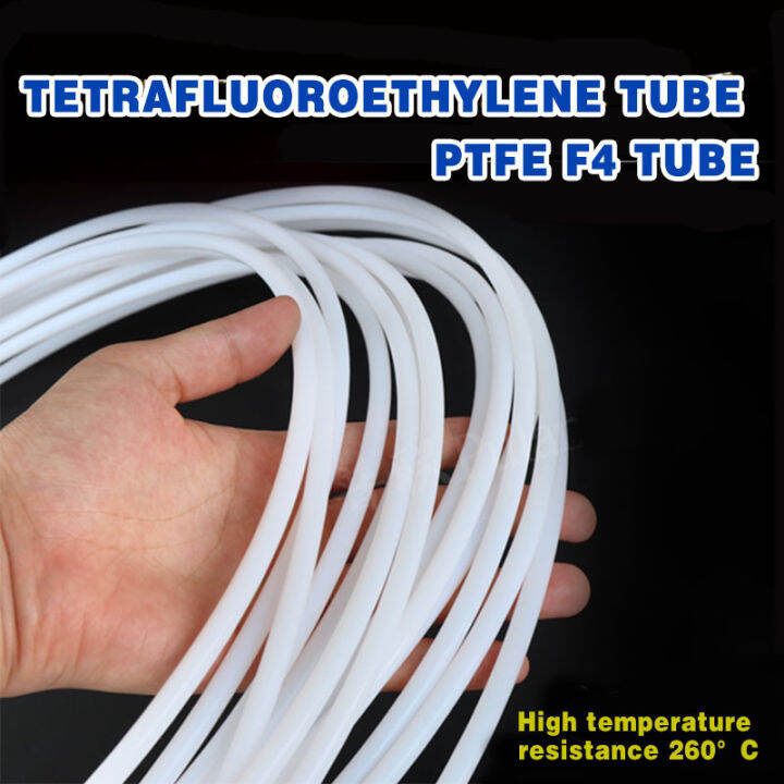 Teflon tube PTFE F4 tube, milky white, 0.5-20mm PTFE tube, high temperature resistance 260 ...