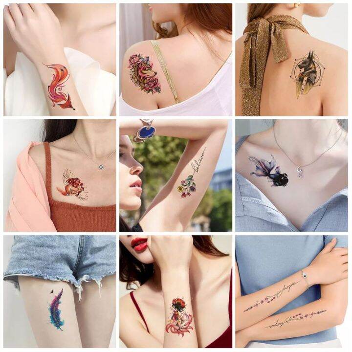 10/30/50 lembar Paket Gambar Tatto Temporer Tahan air Random acak / Temporary Tattoo sticker ...