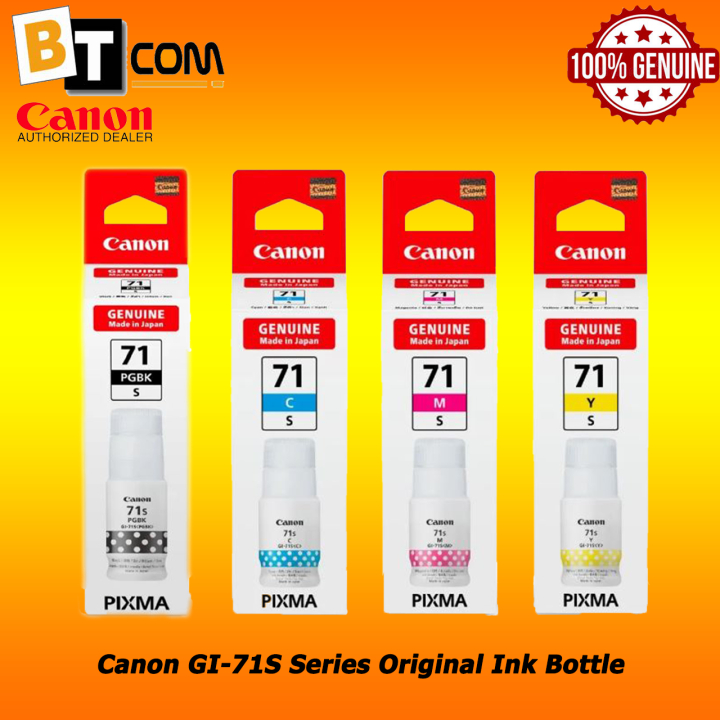 Canon GI-71S SERIES (BK,C,M,Y) Package Set Original Ink Cartridge | Lazada