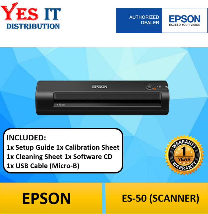 Epson ES-50 Portable Sheet-fed Document Scanner | Lazada