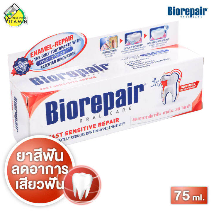 Biorepair Oral Care ไบโอรีแพร์ ออรัล แคร์ [75 ml.] ยาสีฟัน ช่วยลดอาการ ...