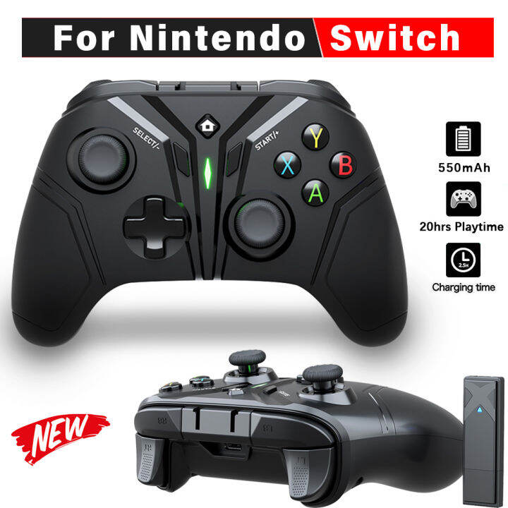 Wireless Gamepad For Nintedo Switch Console USB Dongle 6-Axis Dual ...