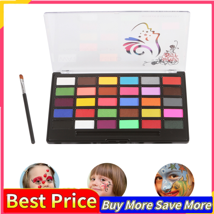 Watercolor Paint Set 30 Colors Set Professional Face Paint Kit with 1 ...