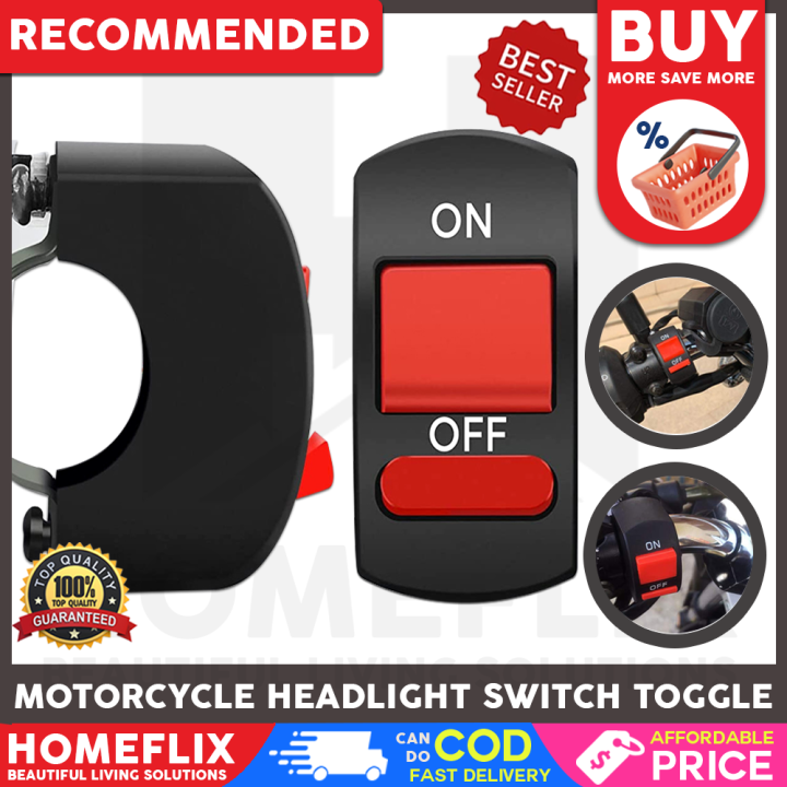 Homeflix Switch toggle, Motorcycle Headlight Handlebar Switch On Off ...