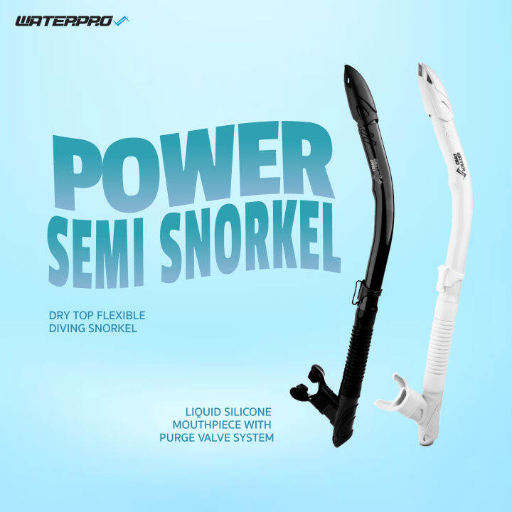 SNORKEL - WATER PRO POWER SEMI SNORKEL - สนอกเกิ้ลแบบกึ่งแห้ง | Lazada ...