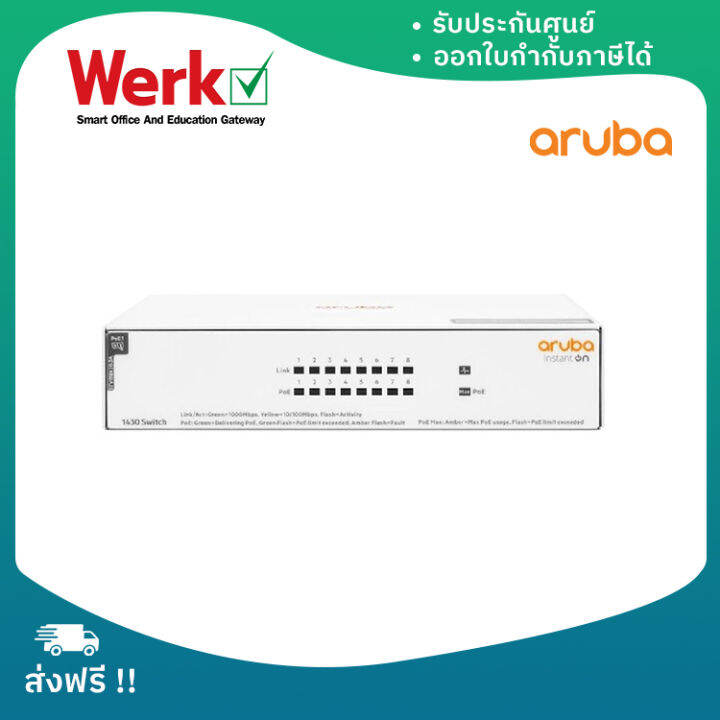 Aruba Instant On 1430 (R8R46A) 8G Class4 PoE 64W Switch (สวิตซ์ PoE ...