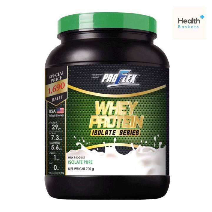 Proflex Whey Protein Isolate PURE 1 กระป๋อง โปรเฟล็กซ์ เวย์โปรตีน รสจืด สูตรไอโซเลท 700 g ...