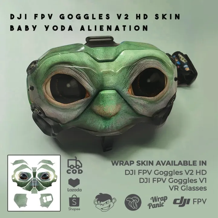 DJI FPV Goggles V2 Skin Wrap Alien Sticker Skin Protective Cover Alien ...