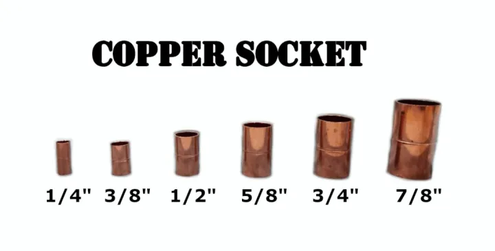 Aircond Copper Socket (1/4", 3/8", 1/2", 5/8", 3/4", 7/8") | Lazada
