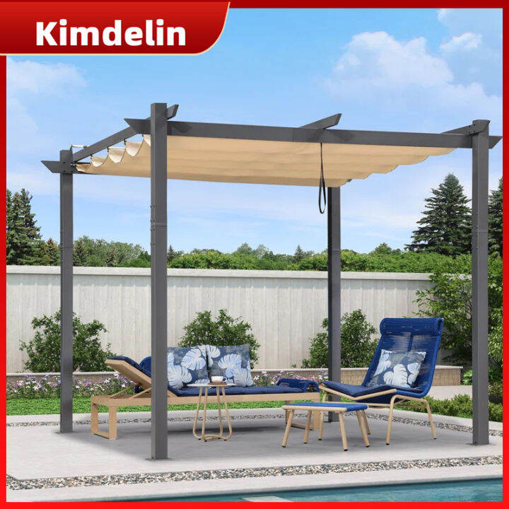 KIMDELIN กลางแจ้งม่านบังแดดกลางแจ้งอลูมิเนียมอัลลอยด์ศาลาผ่อนคลายเต็นท์ ...