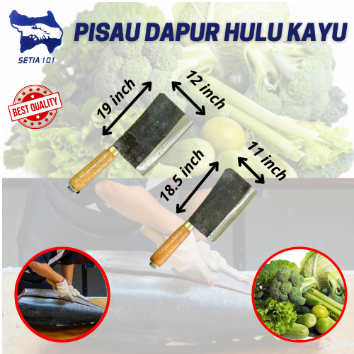 PISAU DAPUR HULU KAYU BUATAN MALAYSIA | Lazada