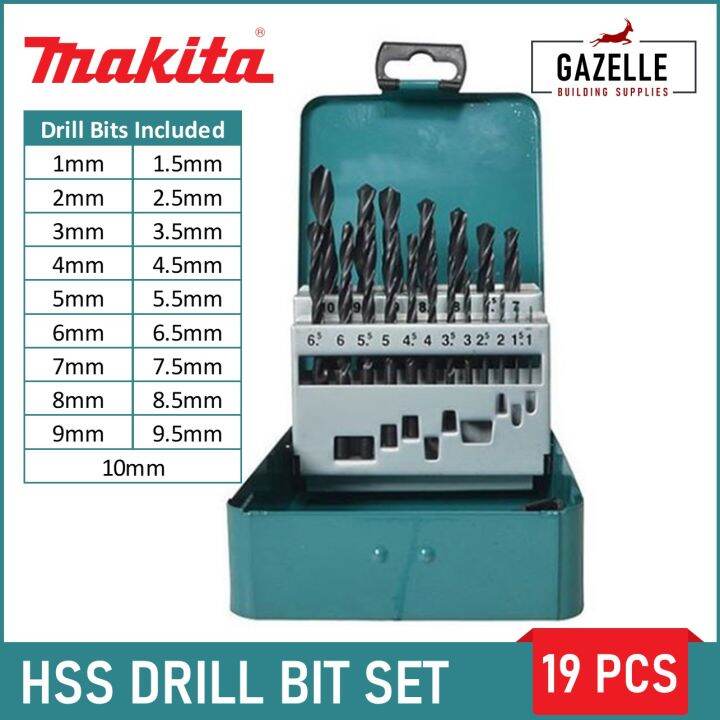 Makita HSS-R Drill Bit Set - 19pcs (D-54081) | Lazada PH