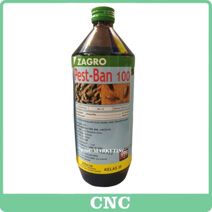 1L Pest-Ban 100 Zagro Chlorpyrifos 21.2% Racun Anai Anai Semut Serangga ...