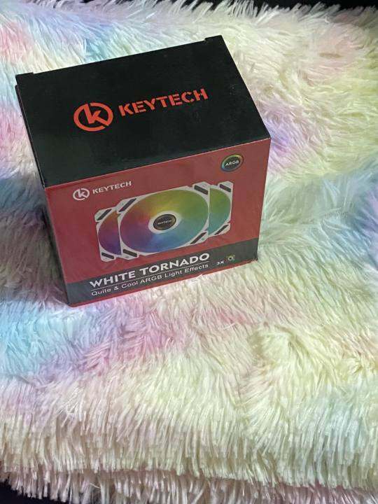 KENLEI Keytech White Tornado 3in1 120mm Chassis Fan with Control Hub ...