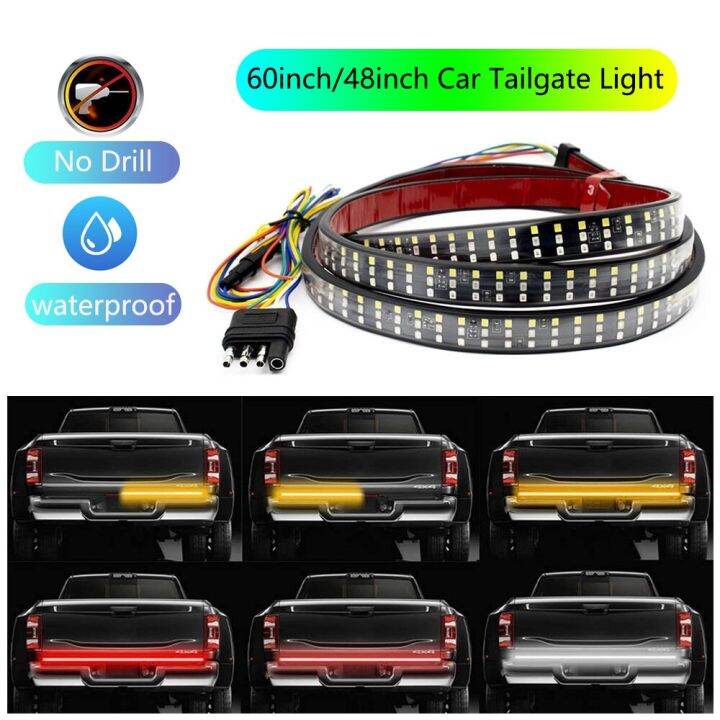 60Inch/48Inch LED Tailgate Light Strip Turn Signal Reverse Brake Light ...