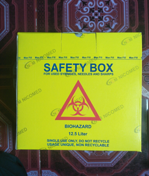 Safety Box Bio Hazard Kapasitas 12,5 Liter - Kotak Limbah Medis ...