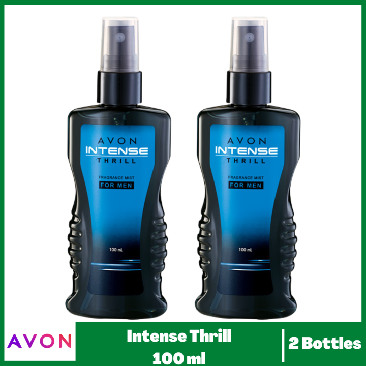 AVON Intense Thrill Fragrance Mist for men 100 ml ( 2 BOTTLES ) | Lazada PH